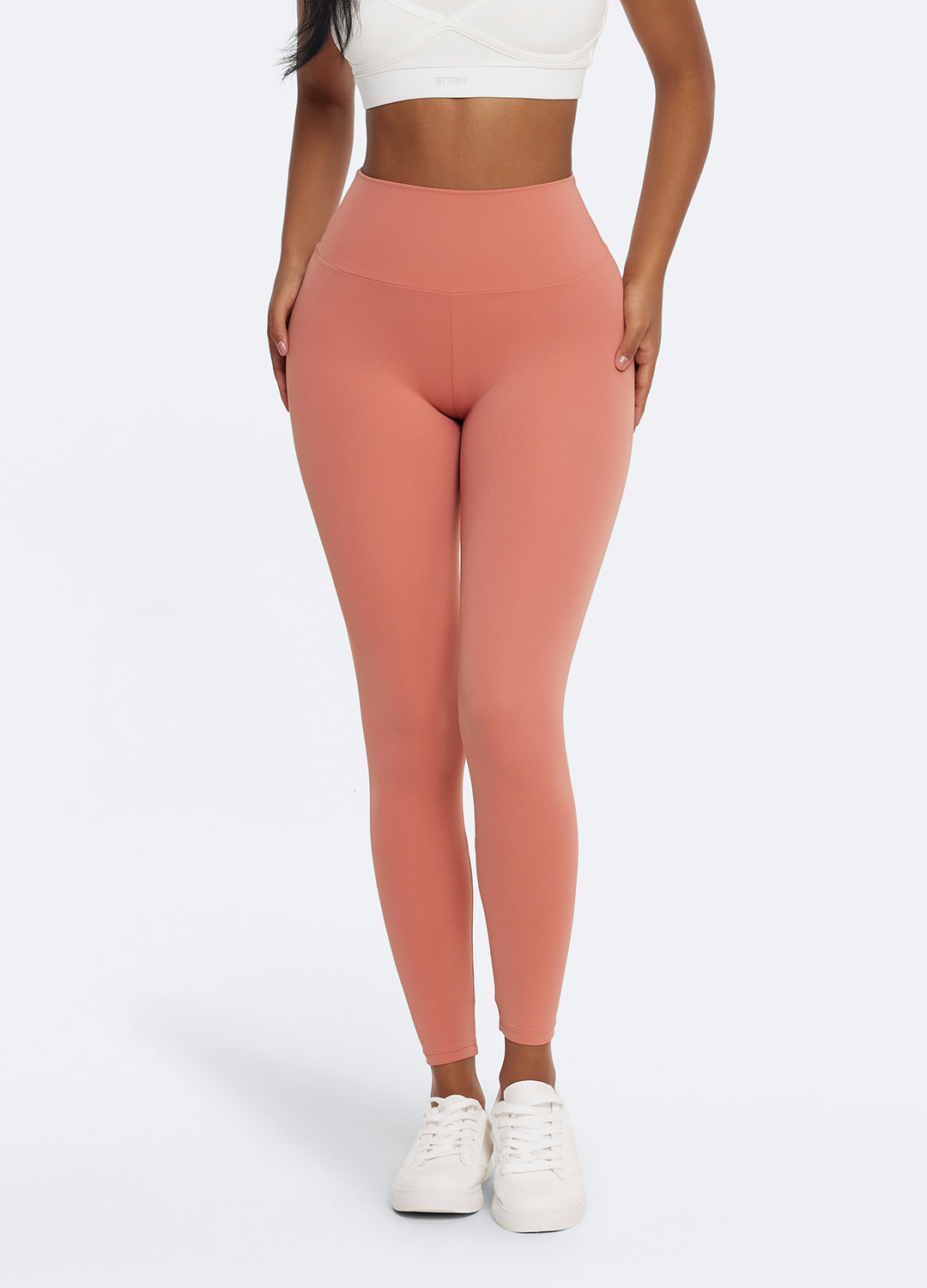 V-Seam Leggings with Push Up (Color: Peach) | BetterMe Store
