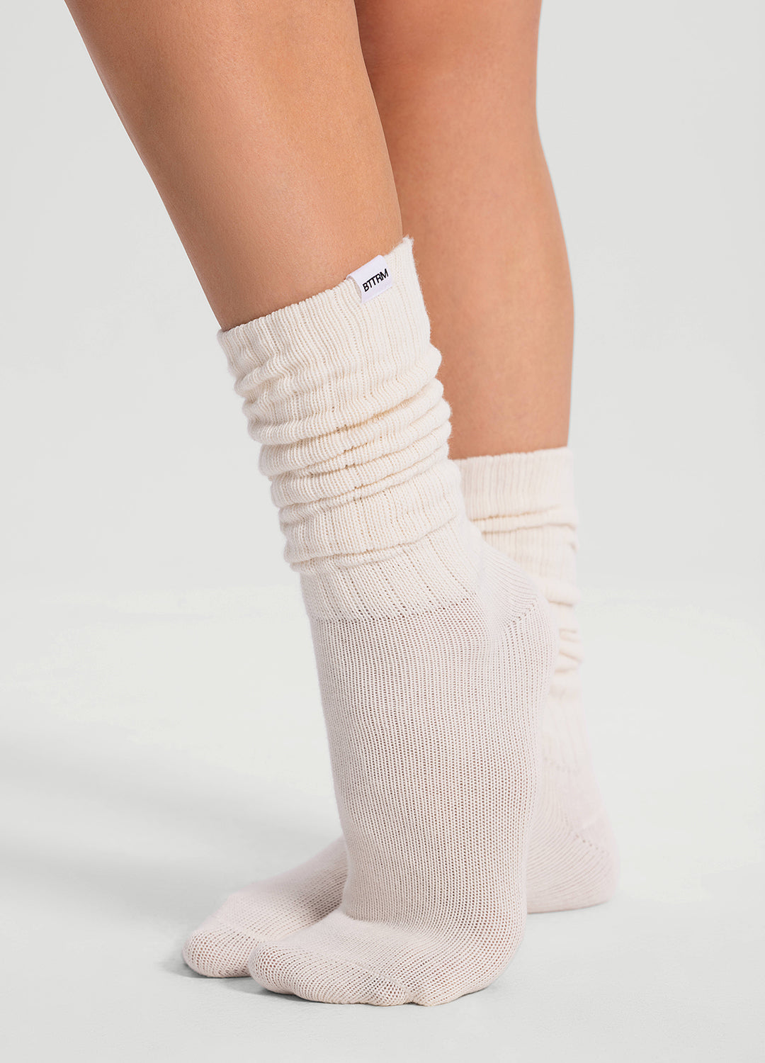 Unisex Cotton Slouch Socks (Color: White) | BetterMe Store