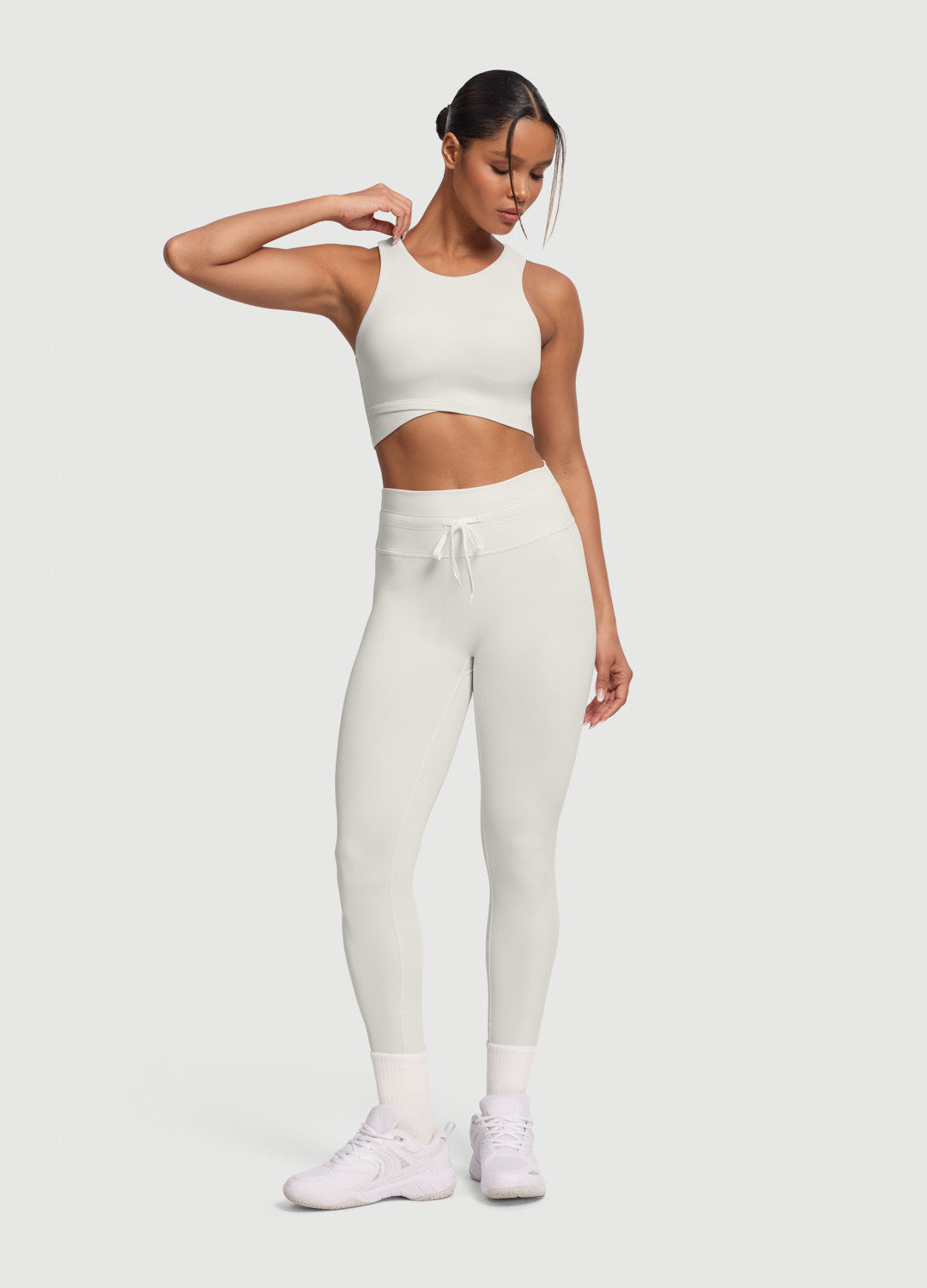Two-Tone Crop Top (Color: White) | BetterMe Store