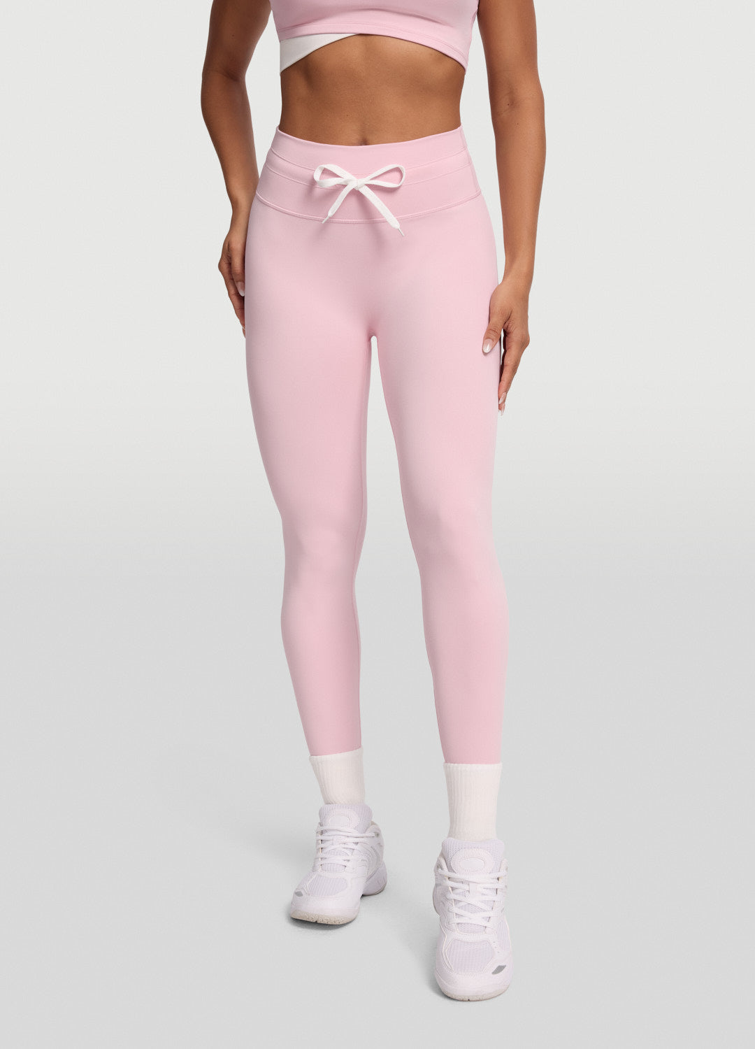 Sleek Drawstring Leggings (Color: Ballet Pink) | BetterMe Store