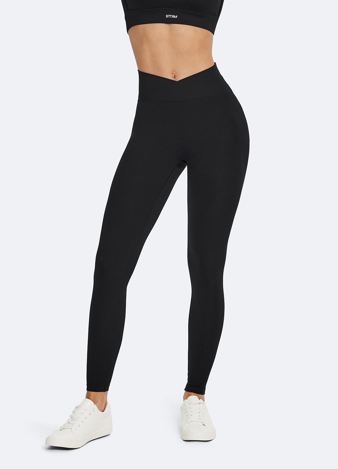 V-Cut Scrunch Leggings (Color: Black) | BetterMe Store