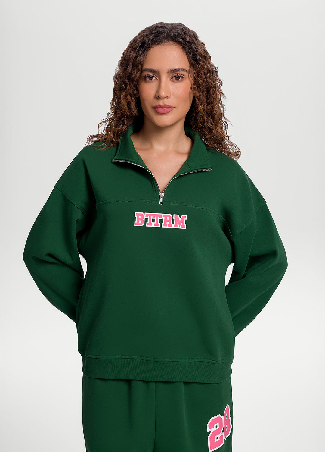 Better League Zip Sweatshirt (Color: Urban Green) | BetterMe Store