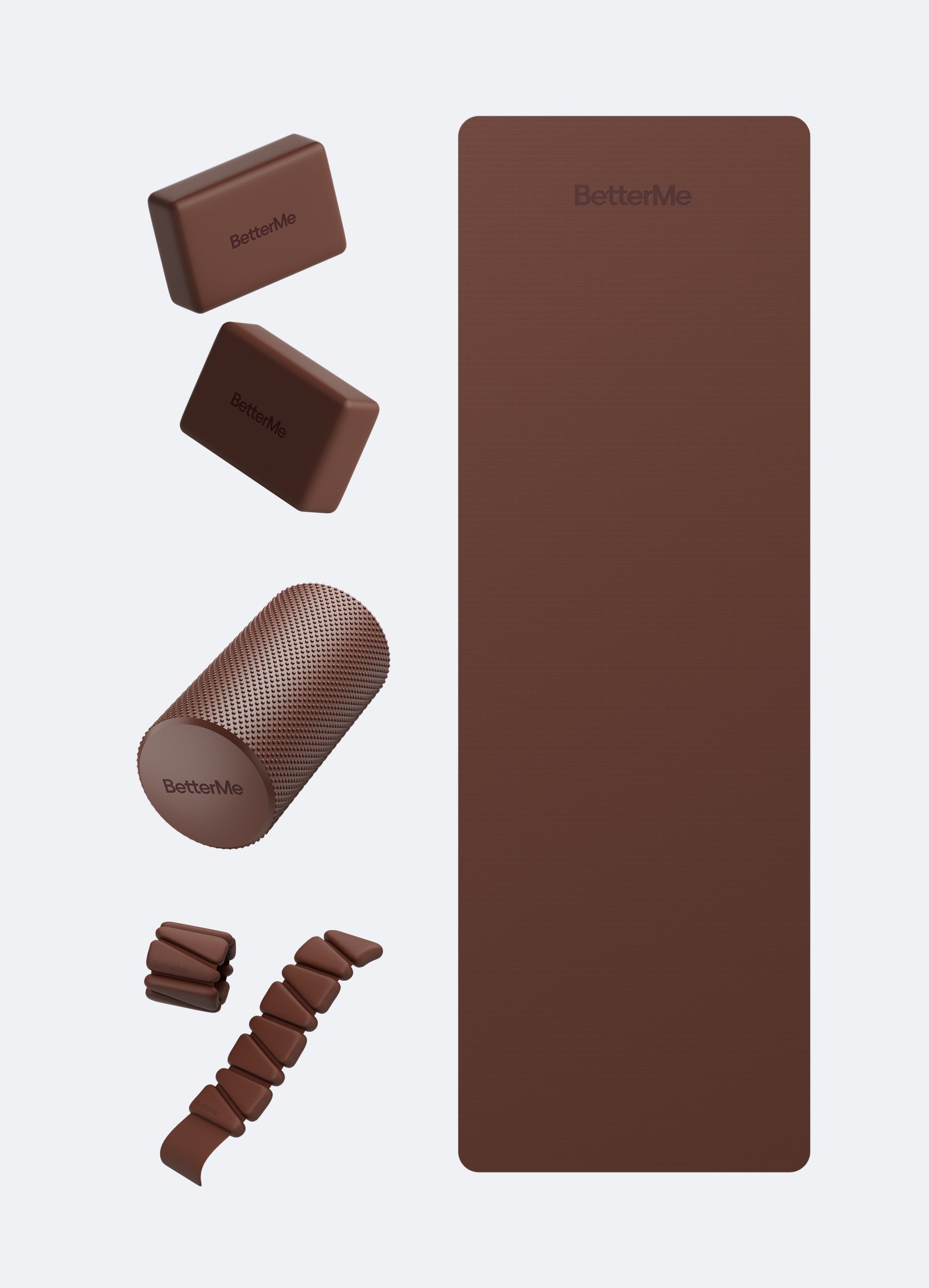 Ultimate Yoga Kit (Color: Chocolate Brown) | BetterMe Store