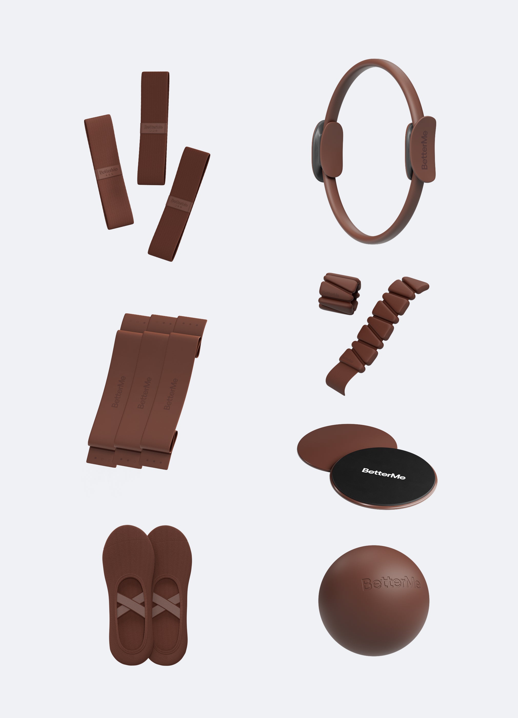 Pilates Studio Kit (Color: Chocolate Brown) | BetterMe Store