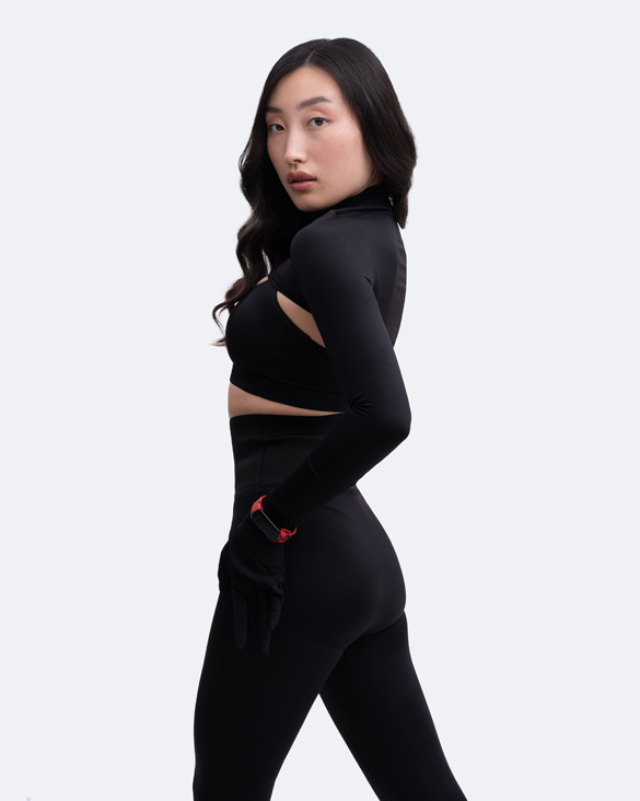 Shoulder Cut-Out Crop Top (Color: Blue) | BetterMe Store
