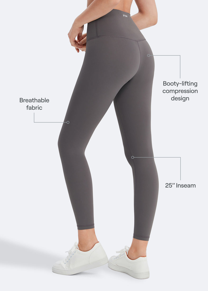 V-Seam Leggings with Push Up (Color: Gray) | BetterMe Store