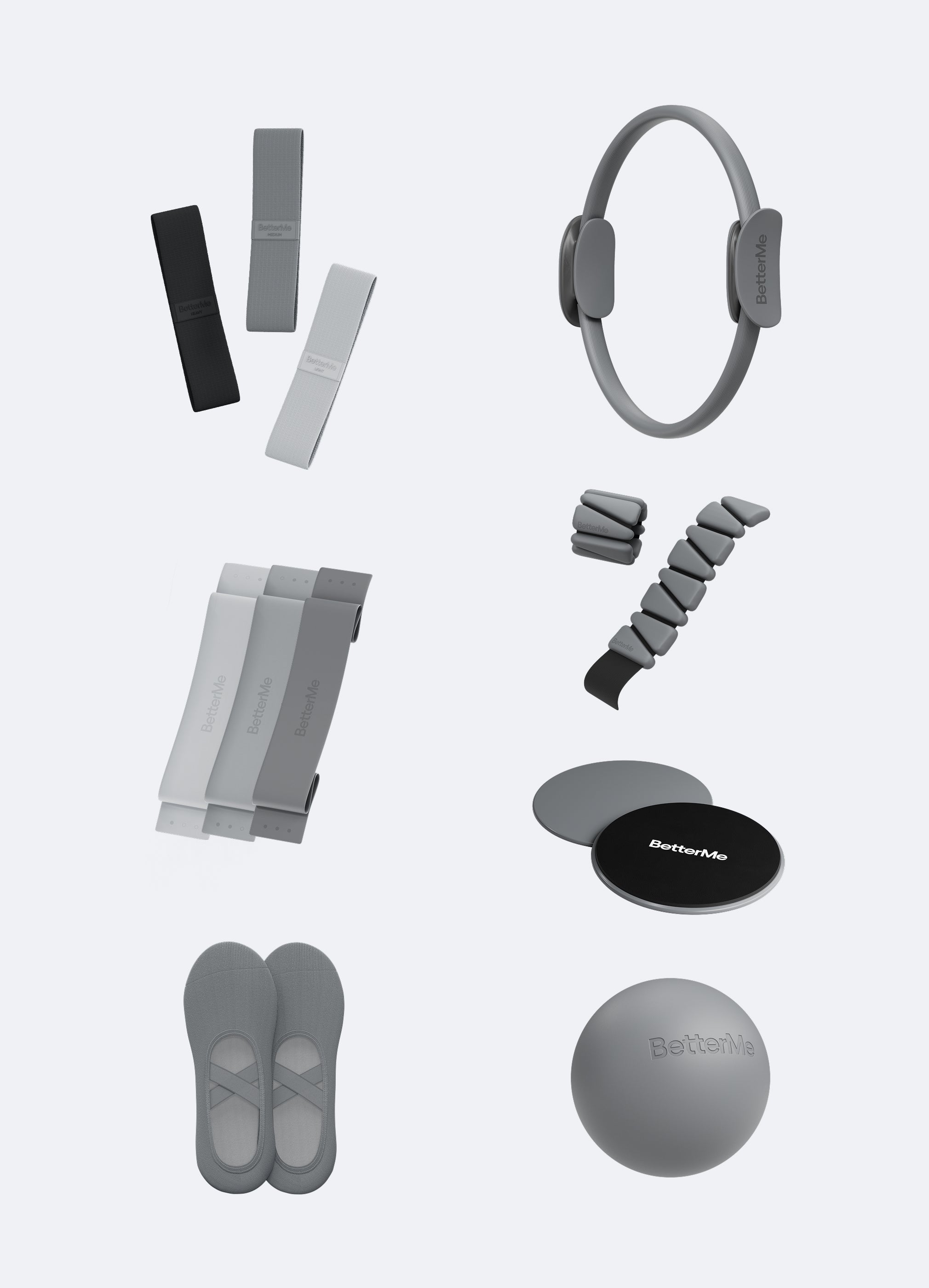 Pilates Studio Kit (Color: Stone Gray) | BetterMe Store