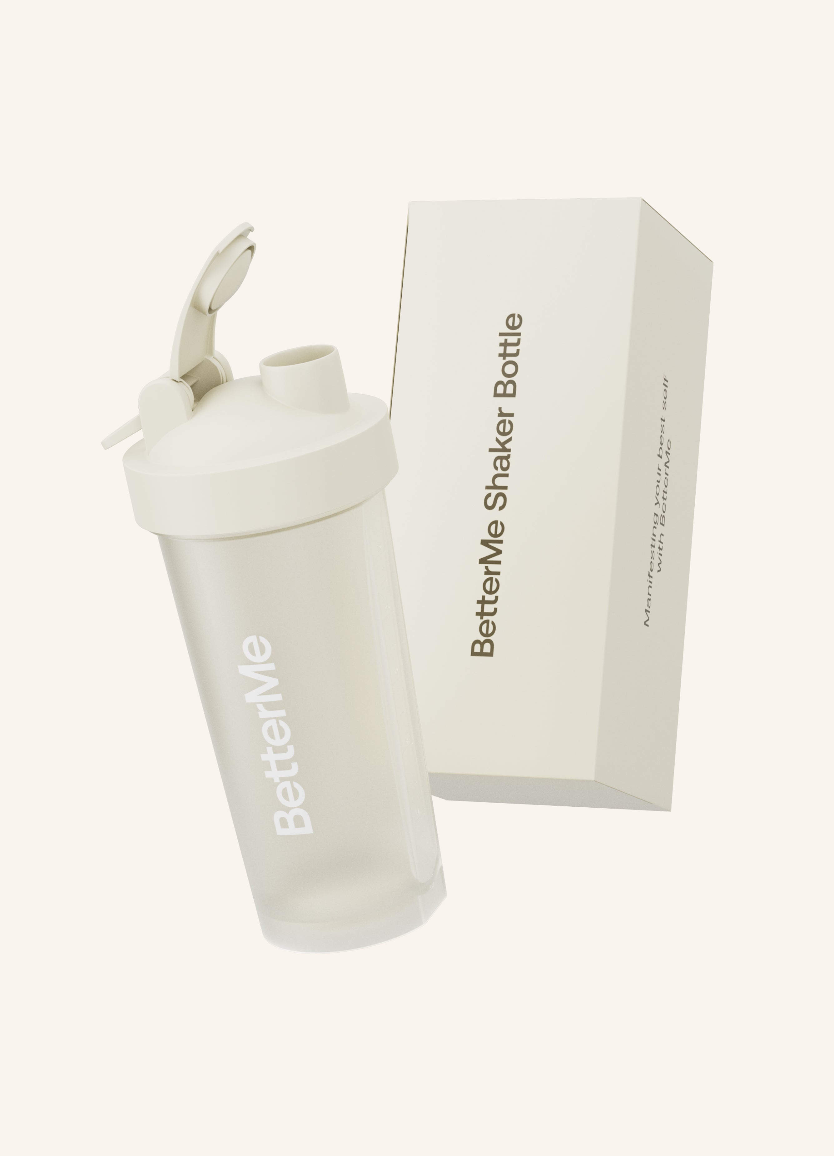 Shaker Bottle (Color: Ivory, Size: 600 ml (20 oz)) | BetterMe Store